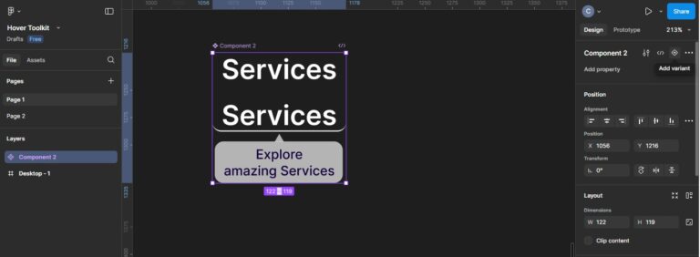 Figma Hover Tooltip & Button Click | Step-by-Step Guide To Create ...