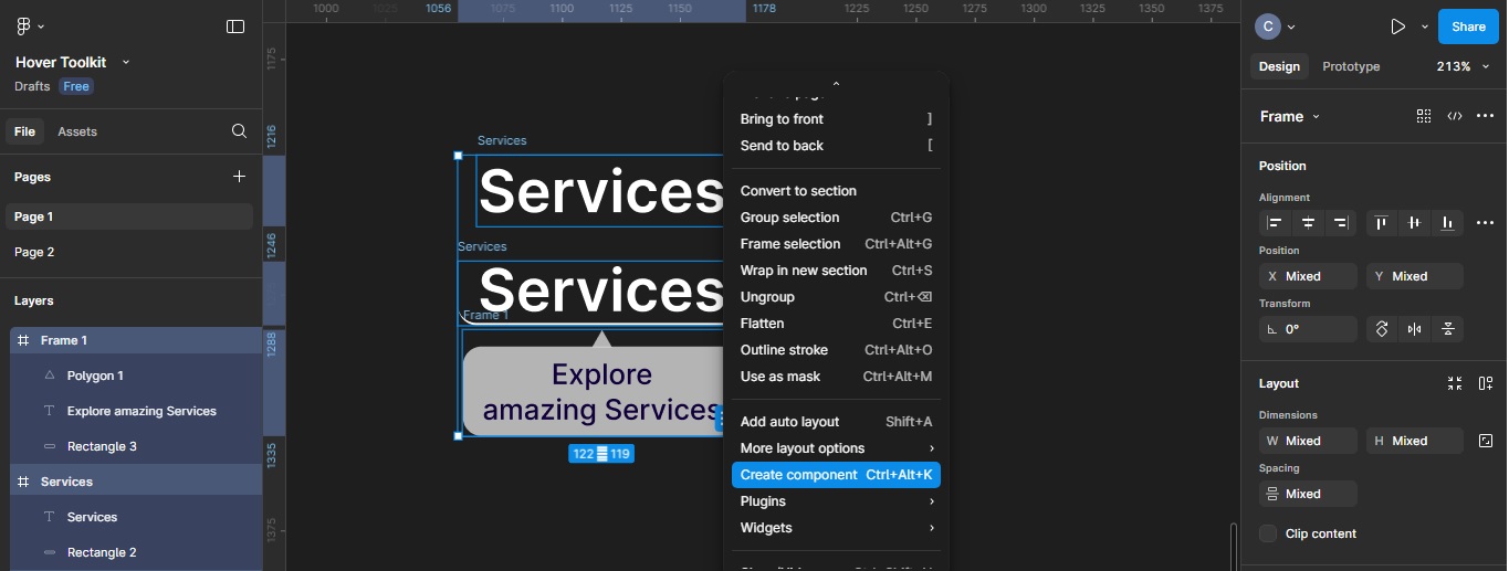 Figma Hover Tooltip & Button Click | Step-by-Step Guide To Create Interactive UI